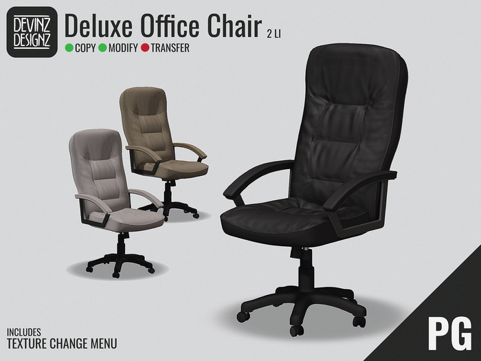 Second Life Marketplace Deluxe Office Chair Pg